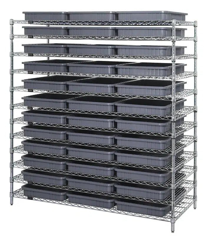 Shelves & Carts with Grid Containers