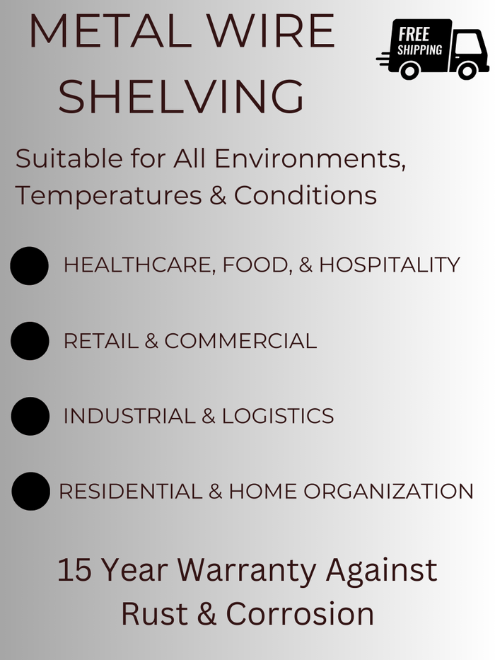 24 Inch Deep Wire Shelving Unit | In Stock, Free Shipping