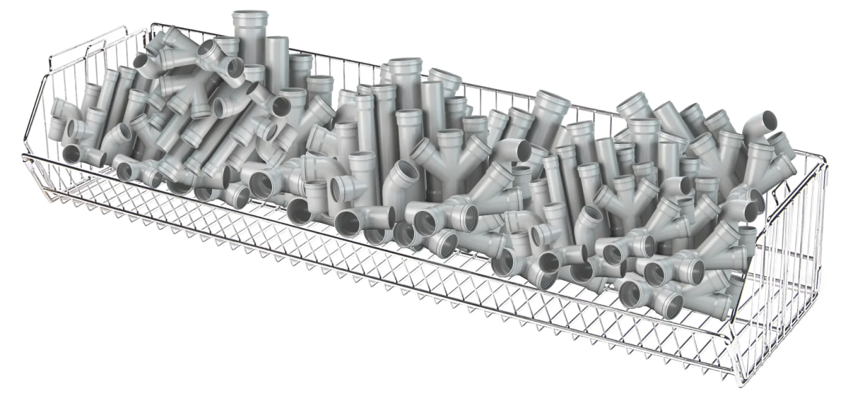 Heavy-Duty Wire Basket Shelving Unit – 5-Tier Stacking Basket Rack for ...