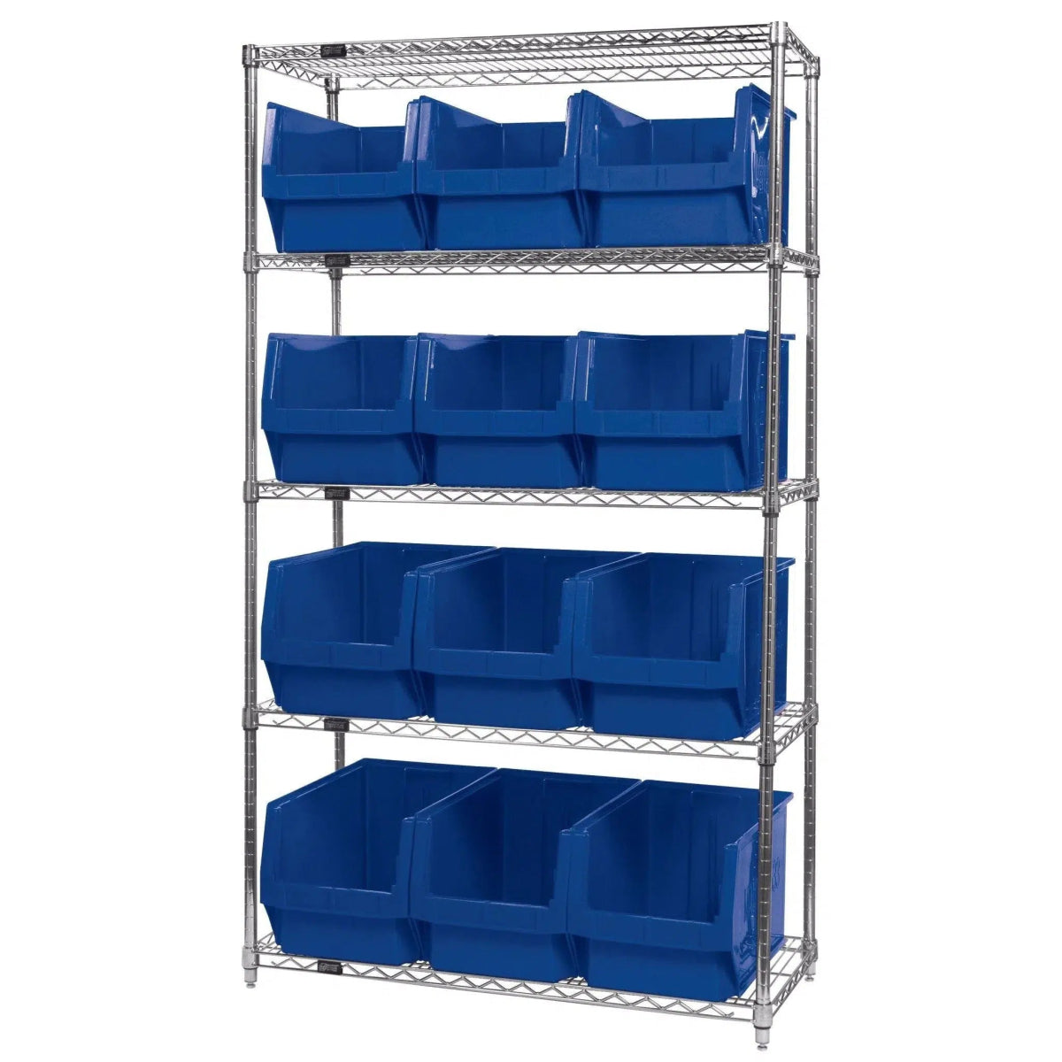 Quantum WR5-533 | 18x42x74 Wire Shelf Bin Organizer
