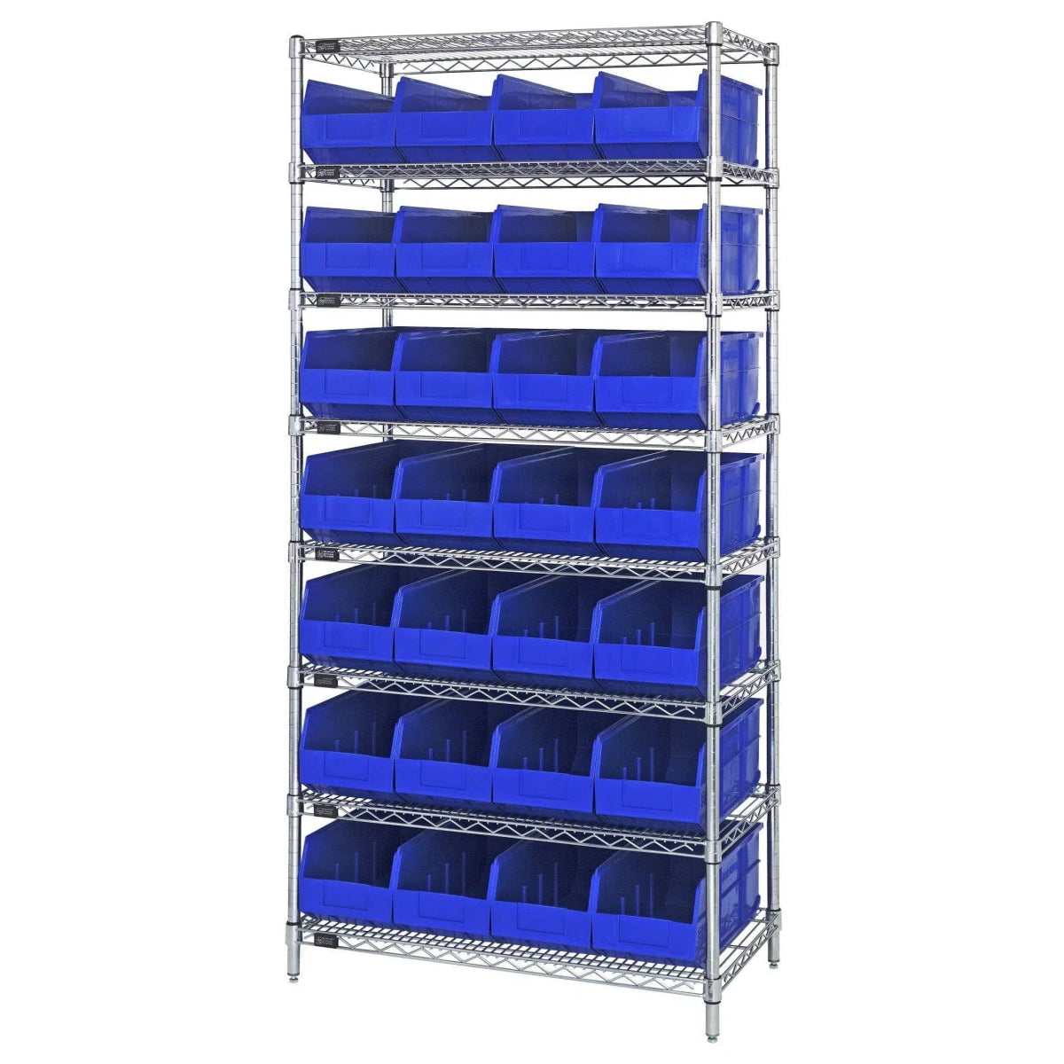 Quantum WR8-423 | 12x36x74 Wire Shelf Bin Organizer