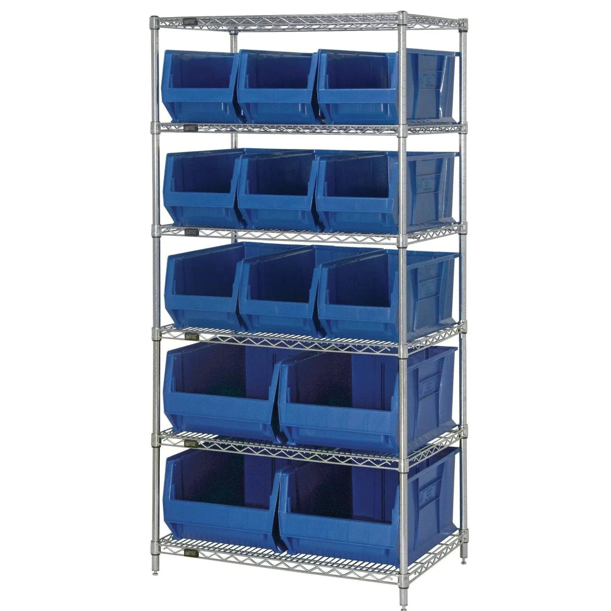 Quantum WR6-973974 | 30x36x74 Wire Shelf Bin Organizer